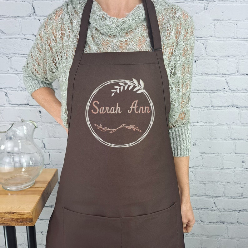 Custom Embroidered Kitchen Apron, Personalized Gift - Etsy