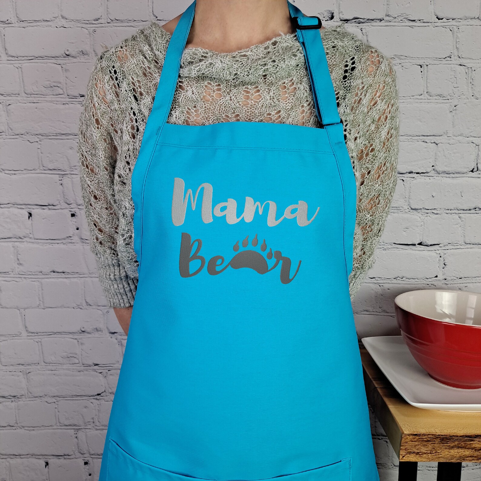 Mama Bear Apron: Embroidered Mother's Day Gift, USA Made - Etsy