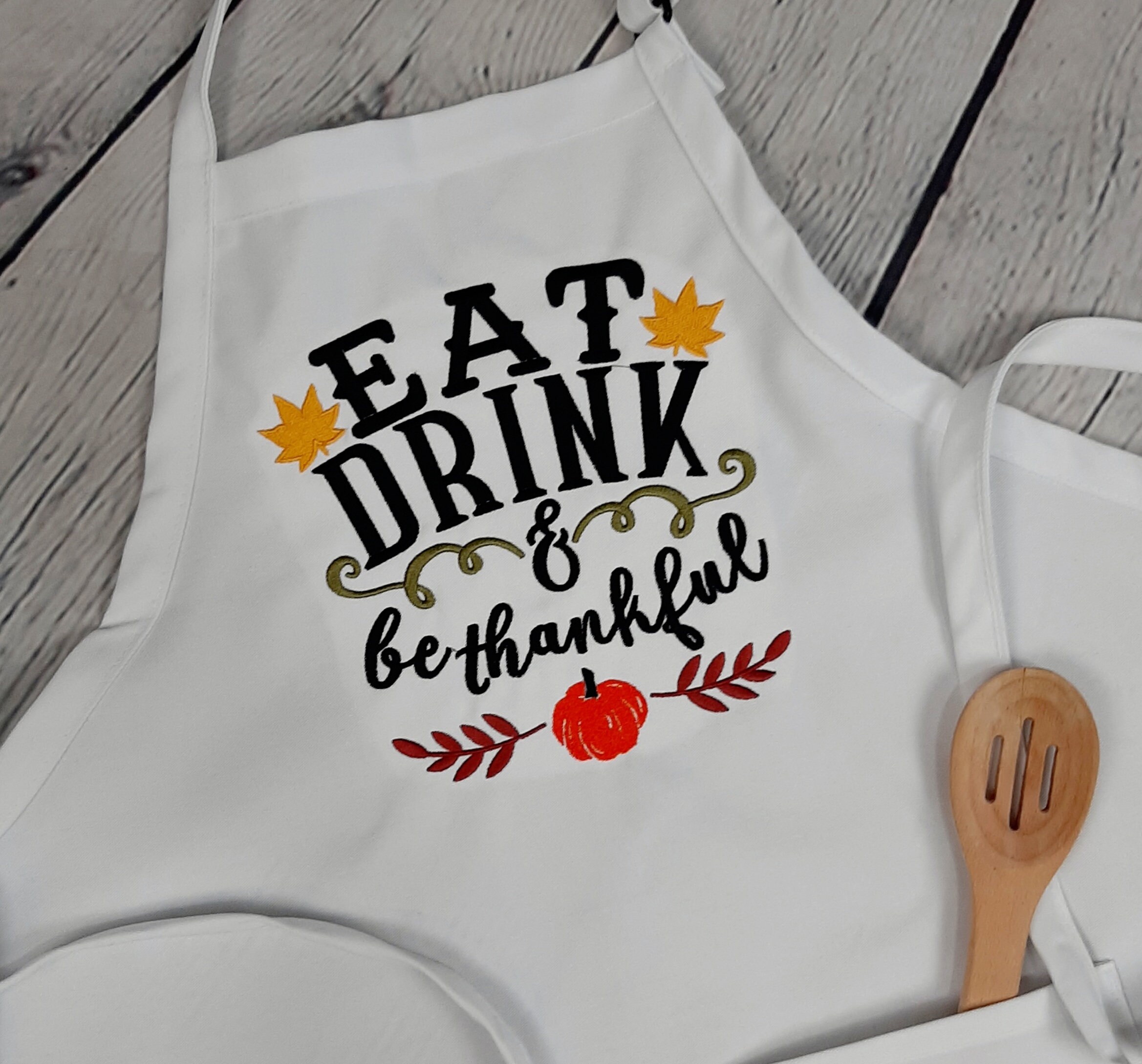 Thanksgiving apron Be Thankful Apron with pockets and | Etsy
