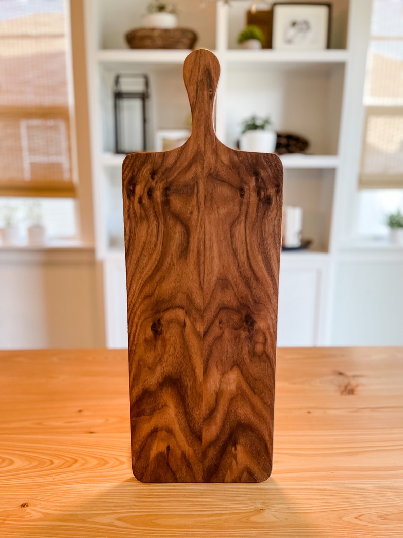 Long Charcuterie Board With Handle walnut, Kitchen Charcuterie, Wood ...