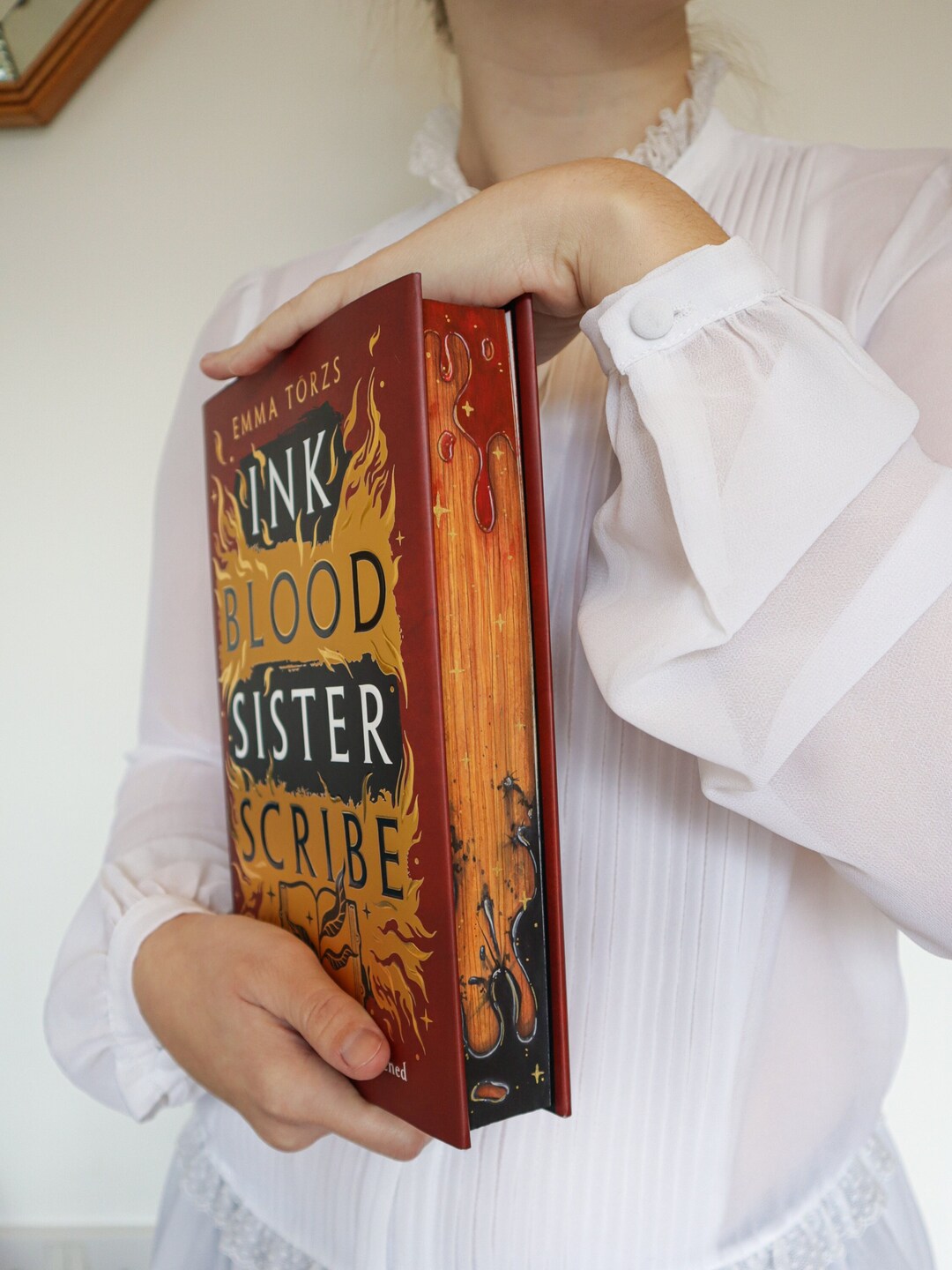 Ink Blood Sister Scribe, Illustrated Edges, Hand Painted Book Art, Emma ...