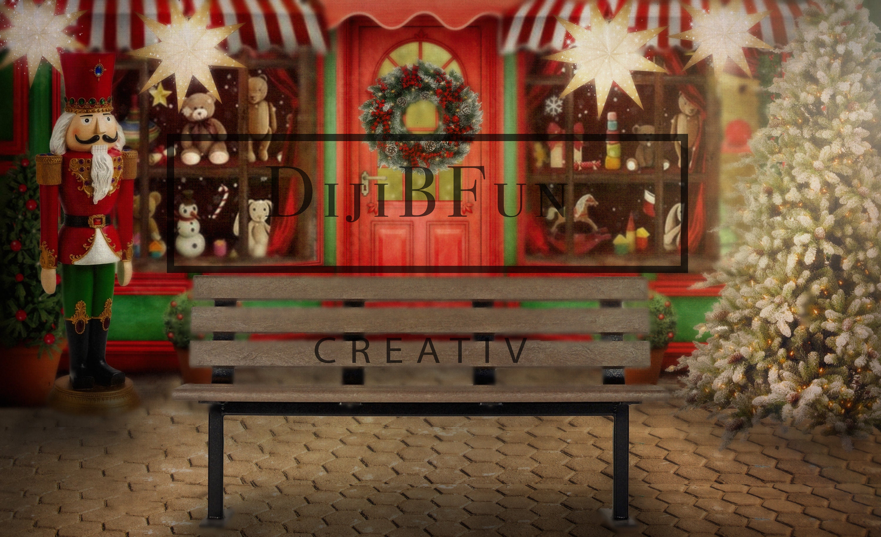 Digital Background for Photography Composites Christmas Shop Nutcracker ...