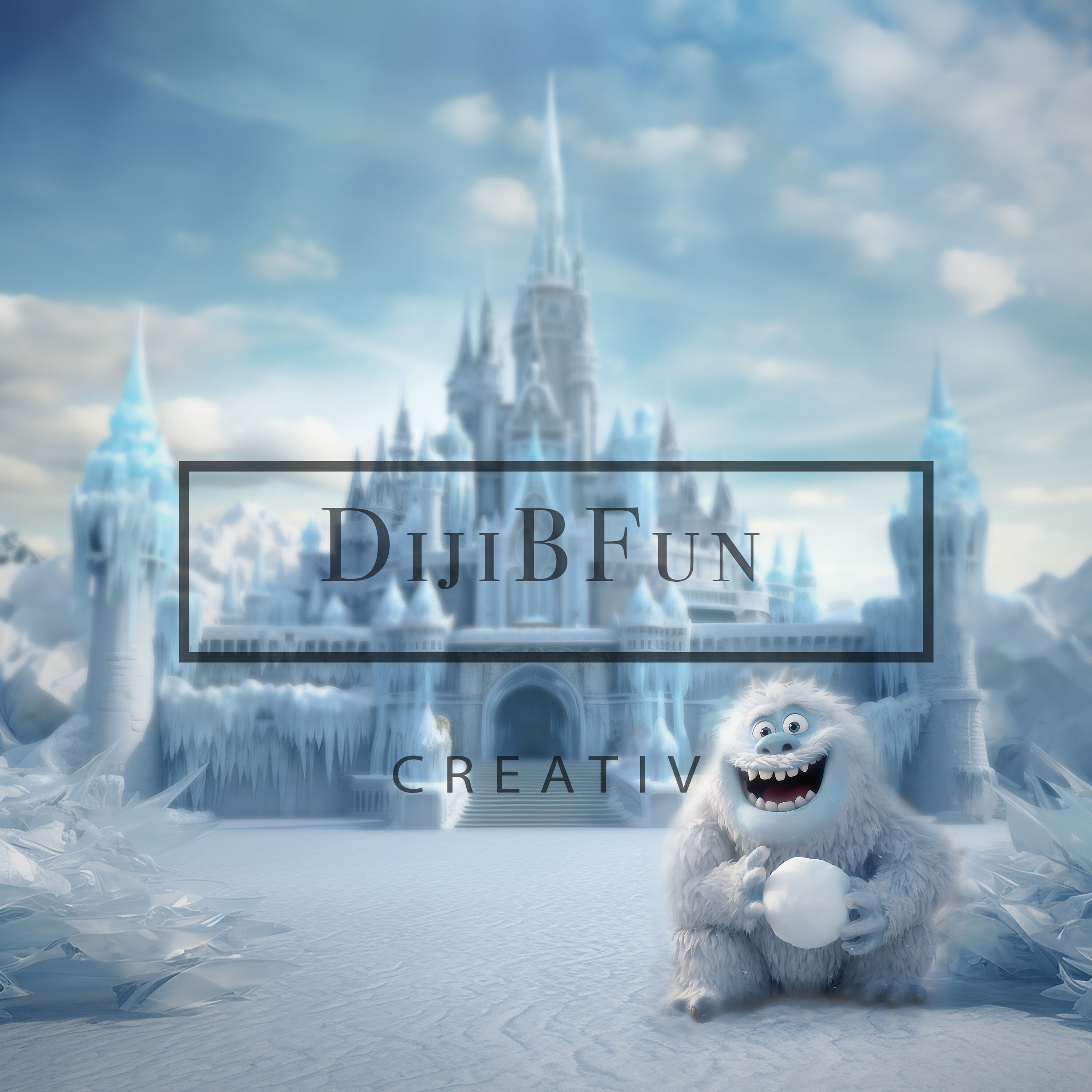 Easy to Use Digital Backdrop Background Bundle, 2 Frozen Theme Images ...