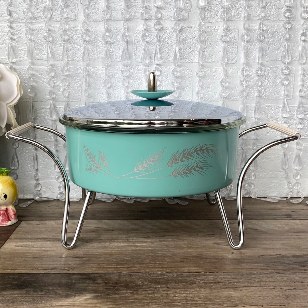 HTF Atomic Pyrex 595 Turquoise Chafing Dish - Etsy