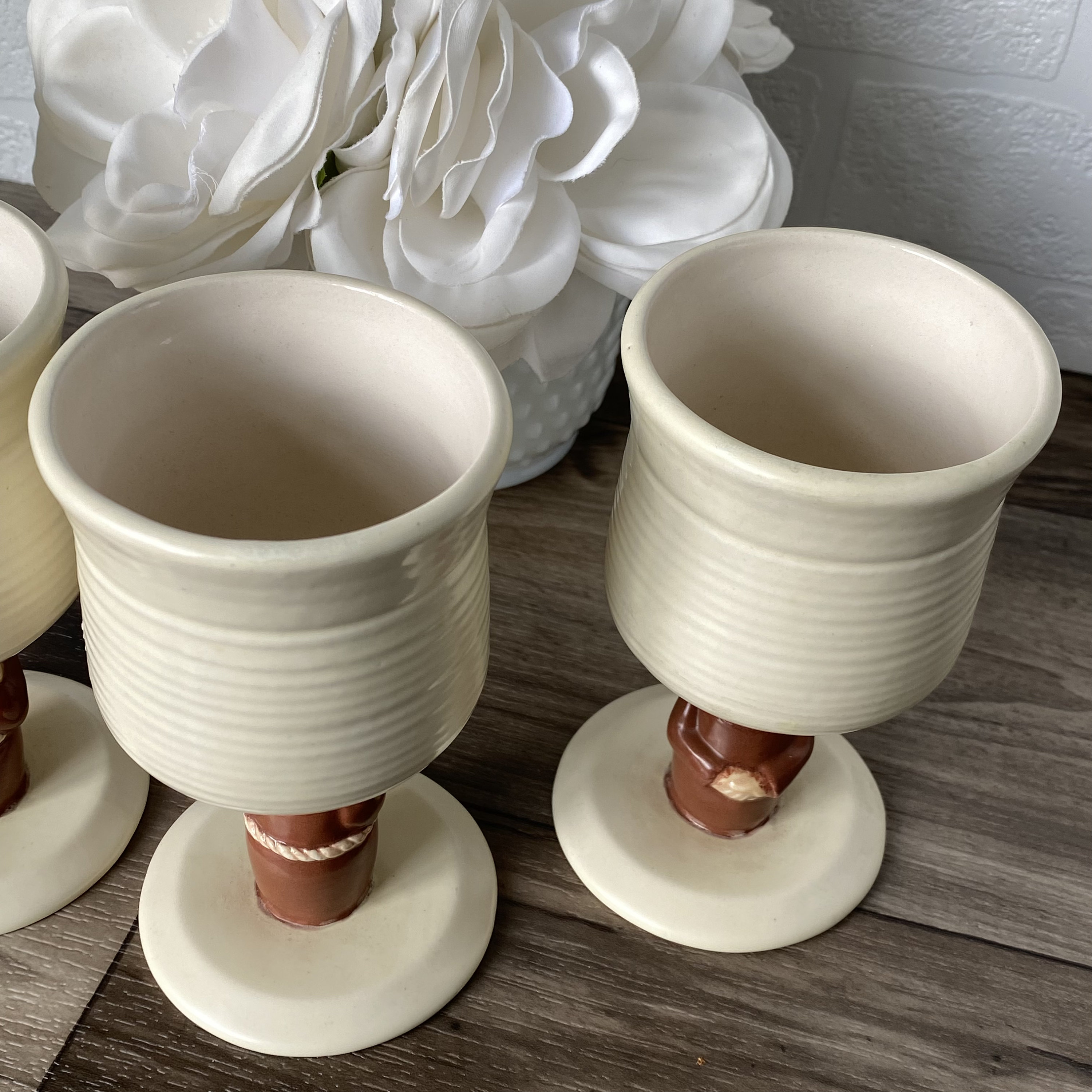 Vintage Monk NO EVIL Goblets - Etsy