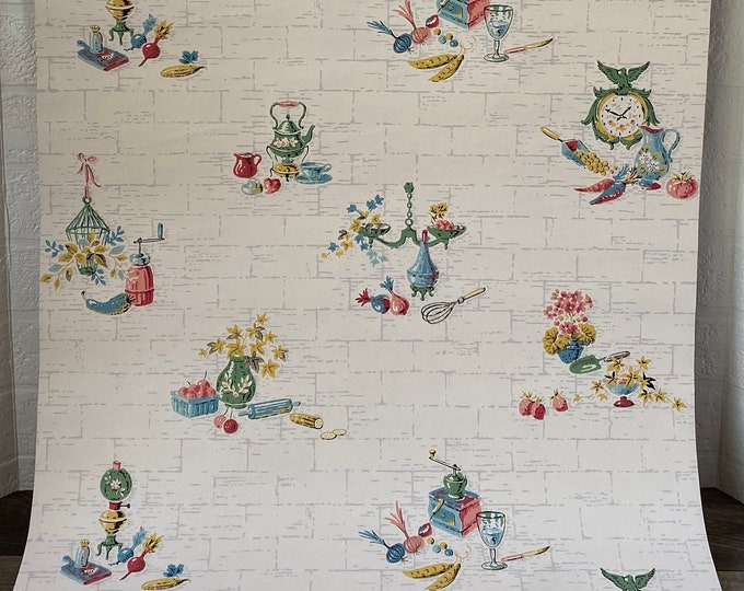 Vintage Kitchen Wallpaper - Etsy