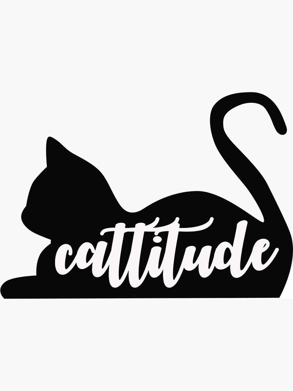 Cattitude Sticker - Etsy