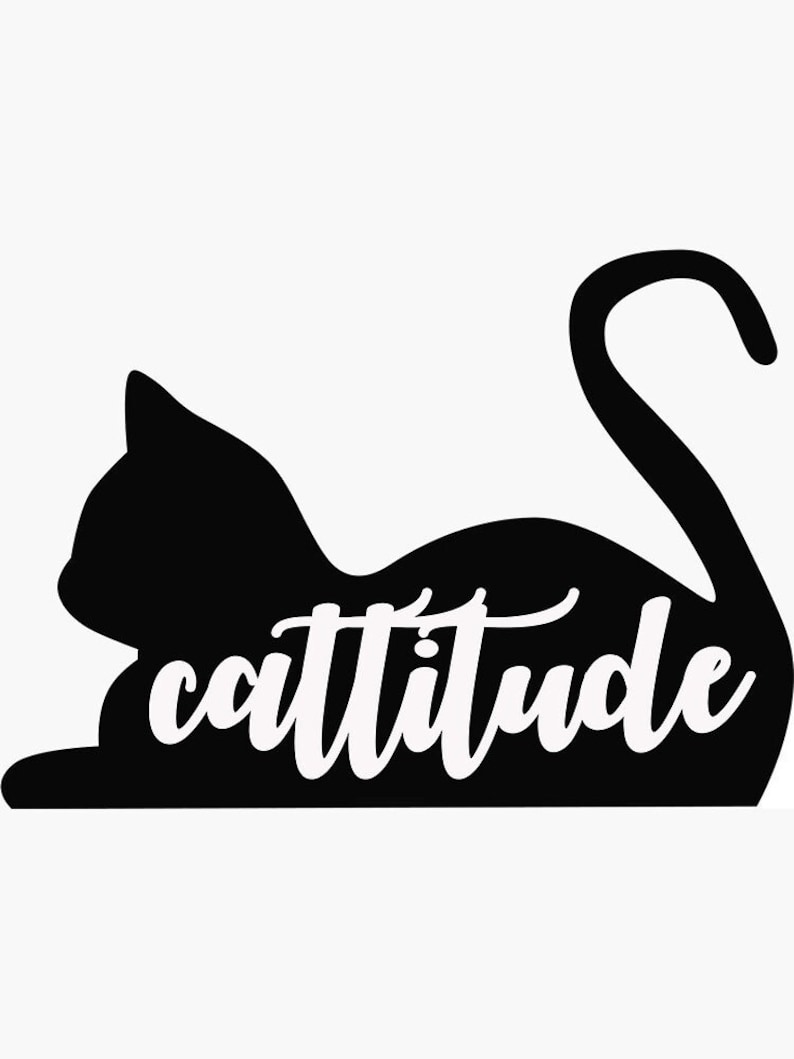 Cattitude Sticker - Etsy