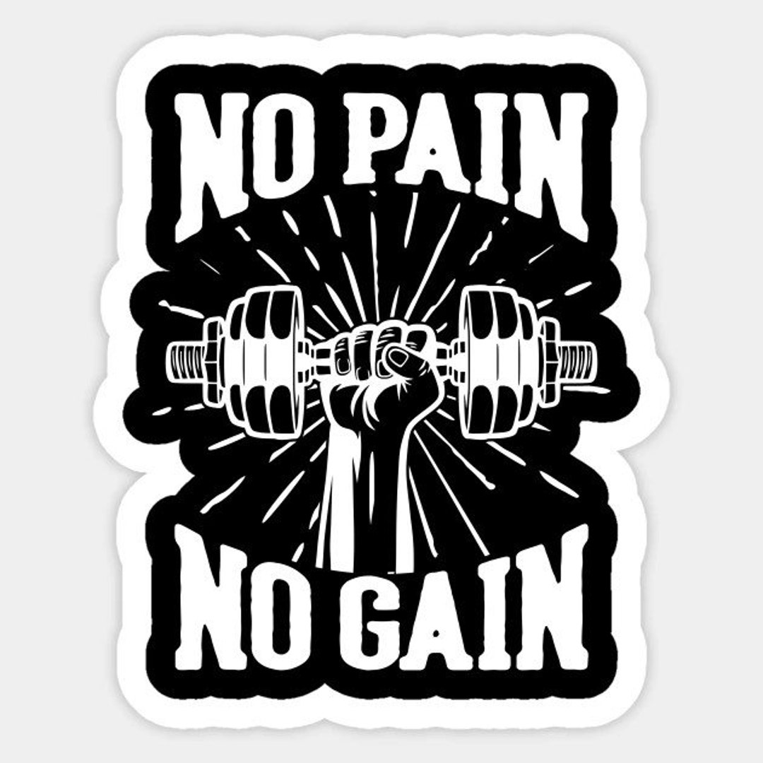 No Pain No Gain Sticker - Etsy