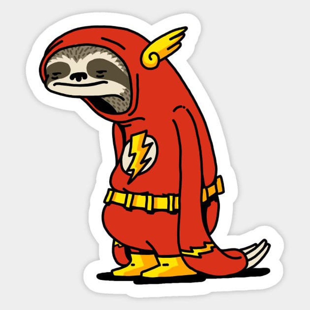 Sloth Flash Funny Sticker Decal - Etsy