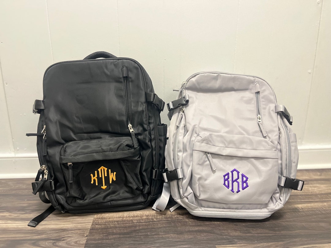 Embroidered Monogram Book-bag - Etsy