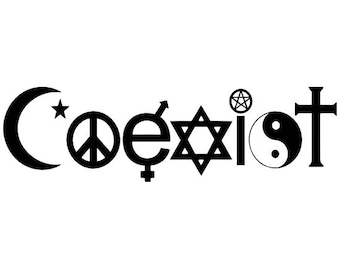Nerd Coexist Decal - Etsy