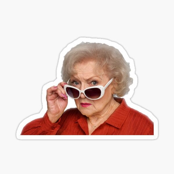 Betty White Look Sticker - Etsy