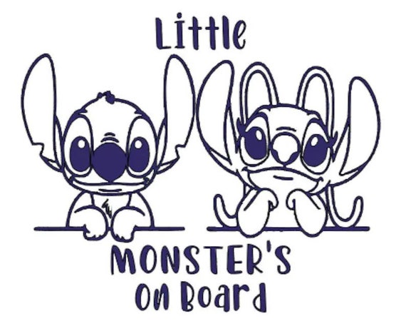 Little Monsters Lilo & Stitch Decal | Etsy