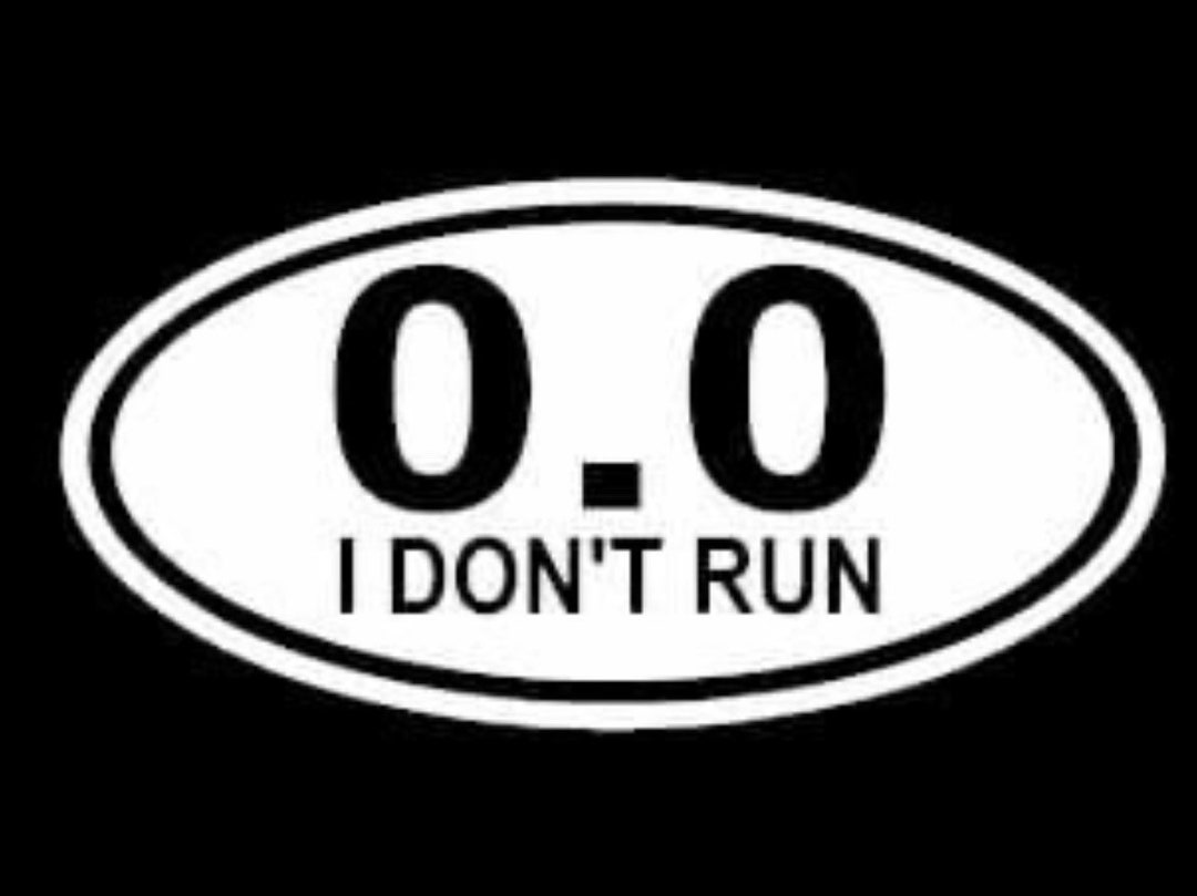 0.0 I Don’t Run Sticker - Etsy