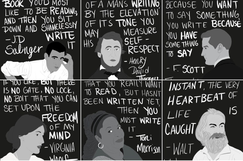 Literary Quote Posters - Etsy