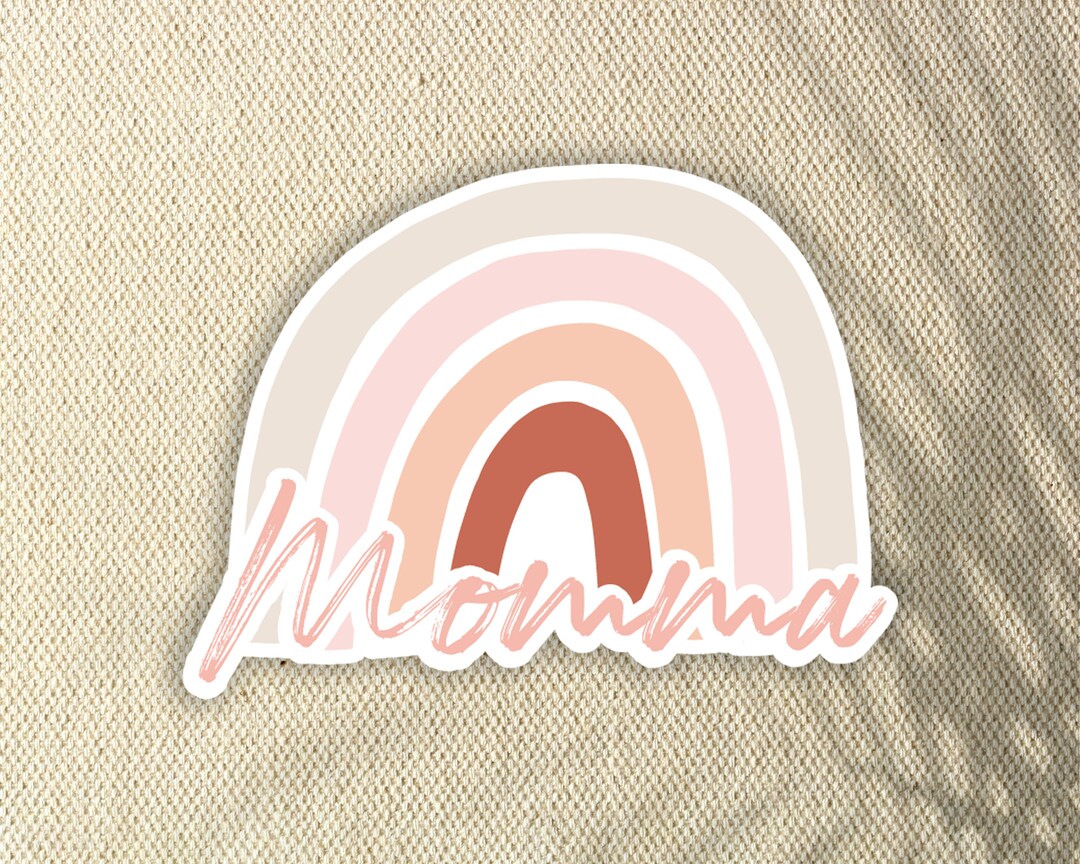 Rainbow Momma Sticker Digital Download, Neutral Muted Printable Mom ...