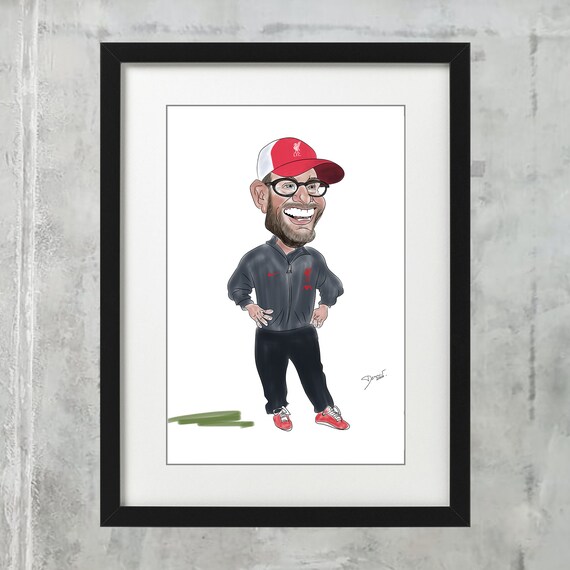 Jurgen KLOPP Liverpool F.C. Caricature | Etsy