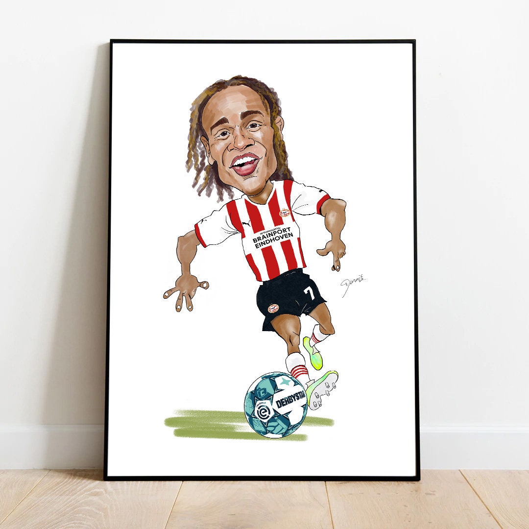 Xavi SIMONS | PSV - Caricature - Etsy