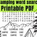 Camping Word Search, Digital Download, Camping Party Favor, Kids ...