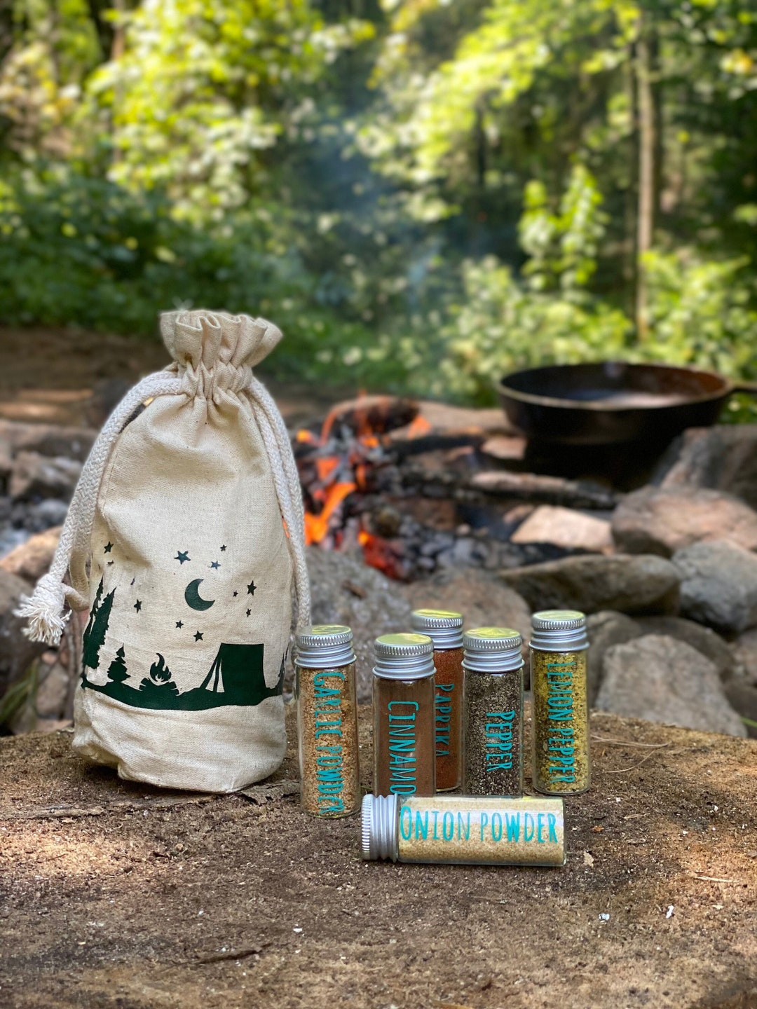 Camping Spice Kit, Labeled Spice, Bushcraft, Camping Gift, Pocket Spice ...