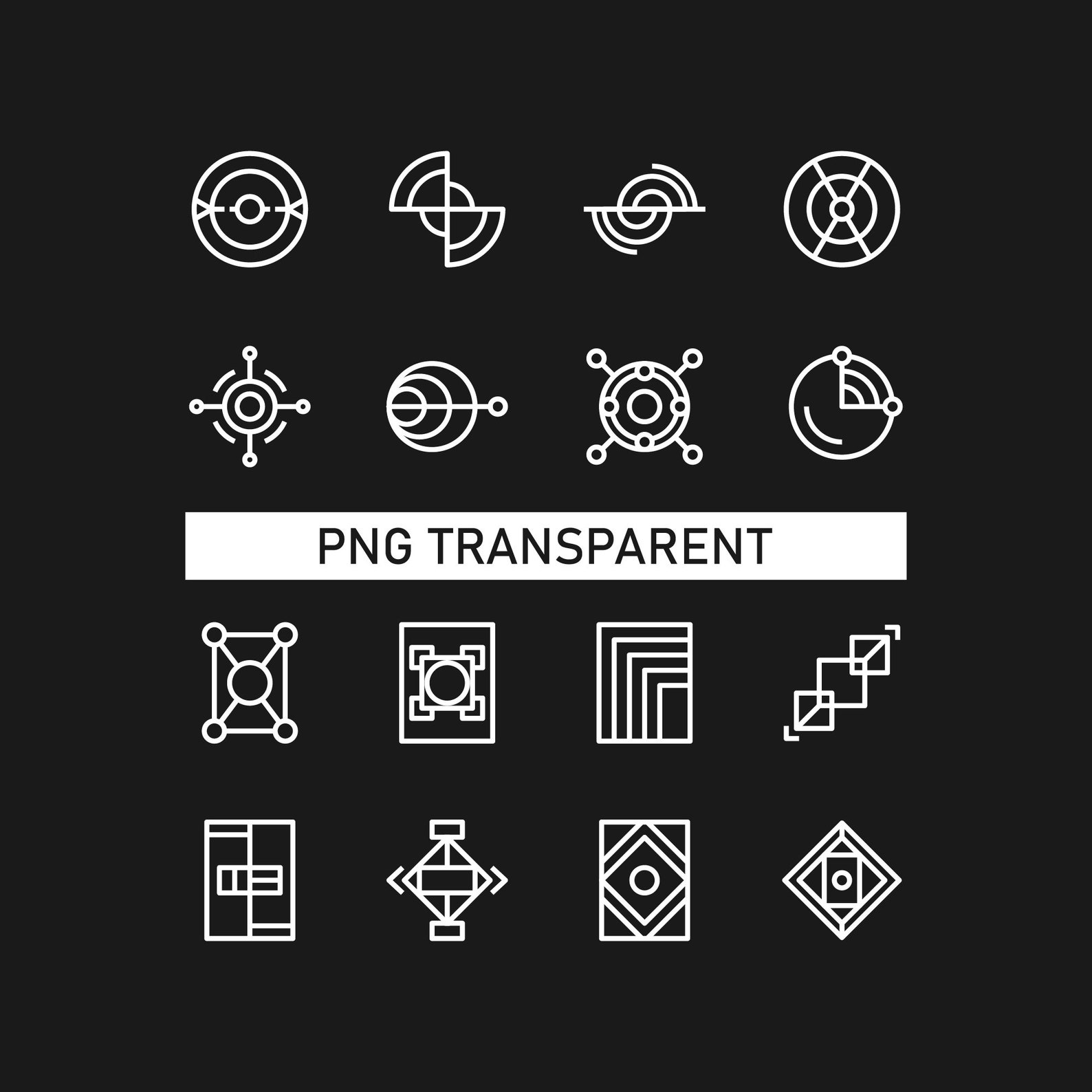 16 Abstract Geometric Line Icons | Symbol Shape Design | SVG EPS PNG ...