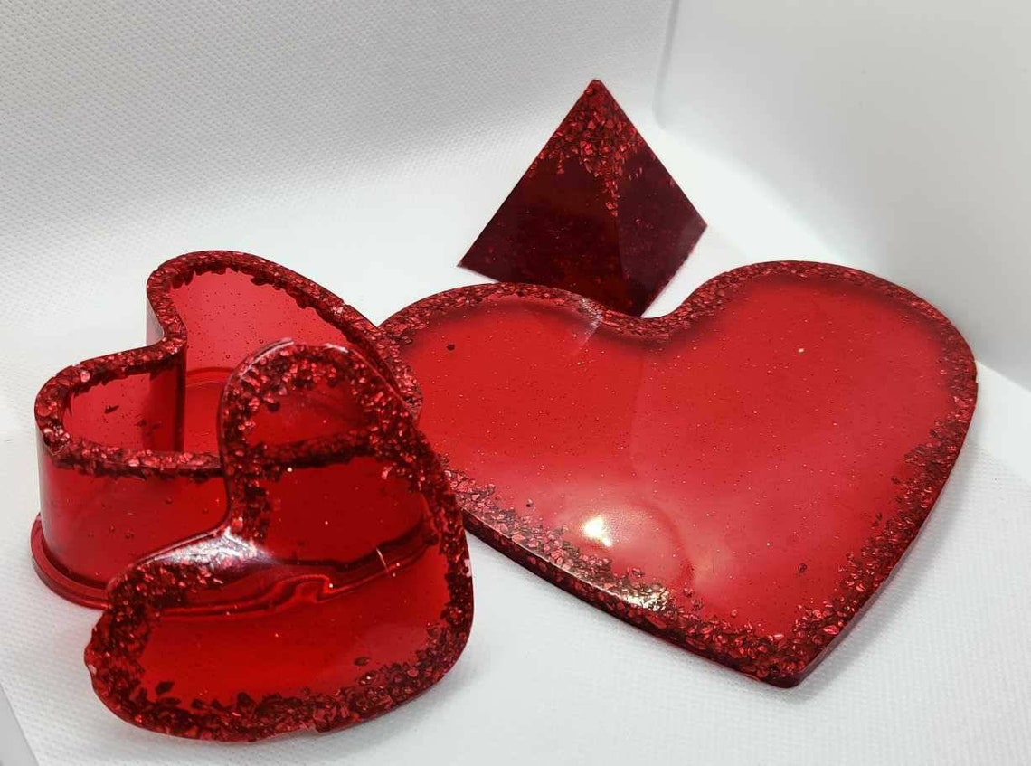 Resin Heart Box Gift Set Gifts For Her Unique Birthday | Etsy