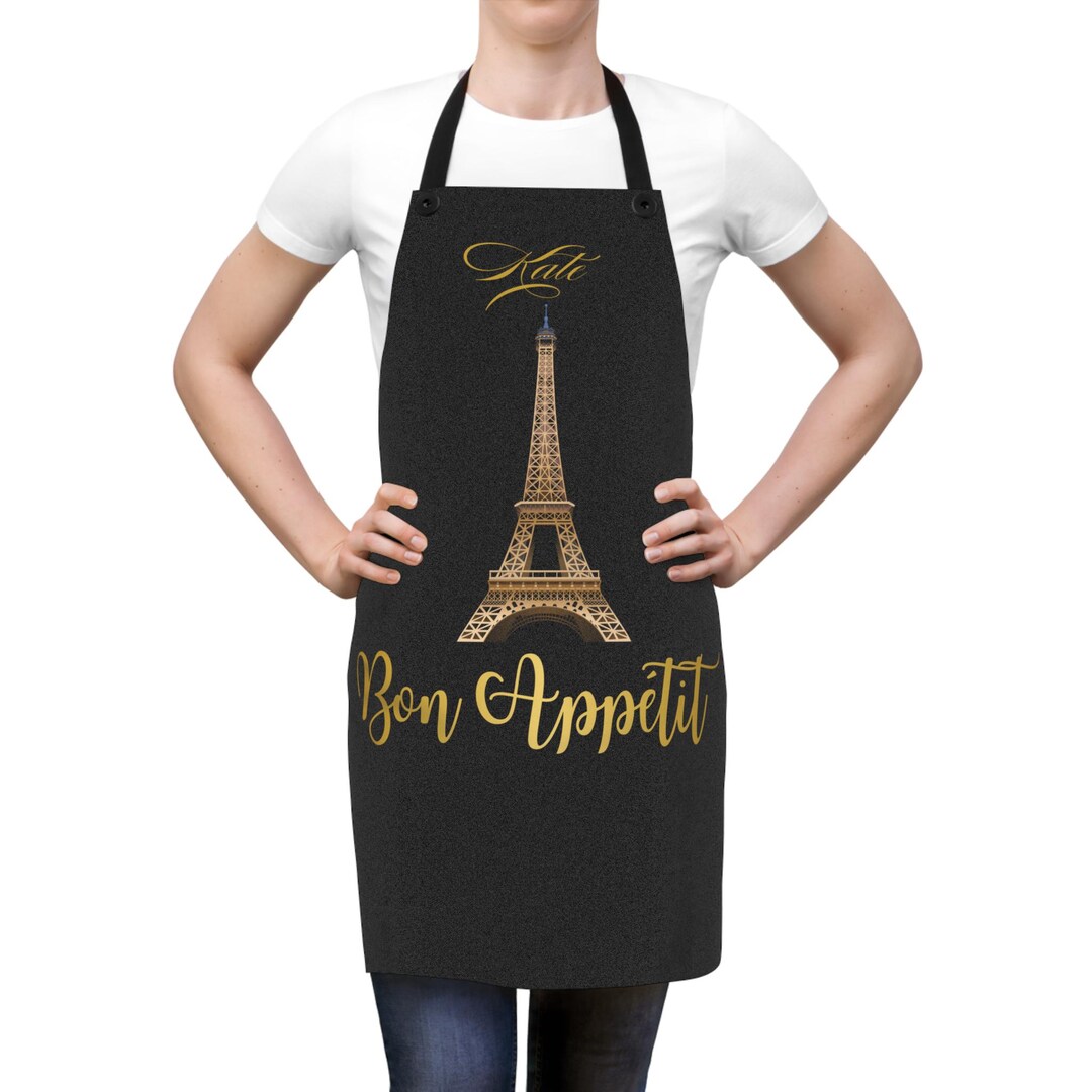 Eiffel Tower Bon Appétit Apron Personalized Chef Apron Gift for Foodies ...