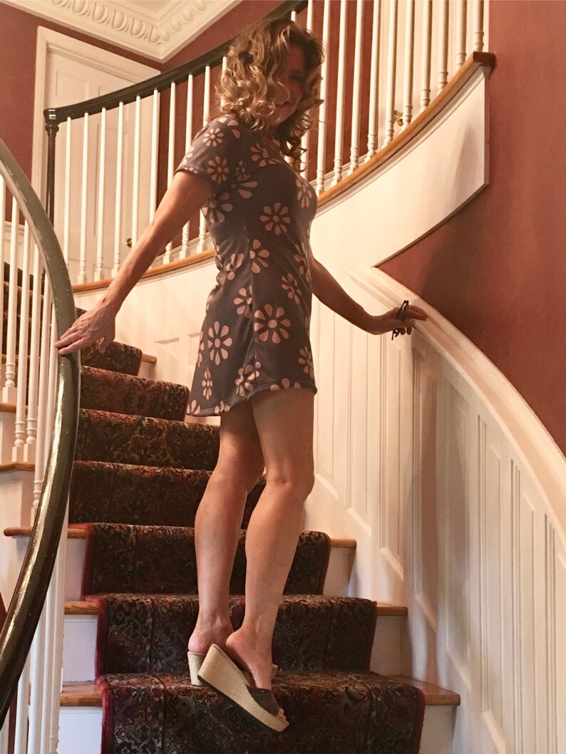 Mod 60's Retro Orange Clock Print T Shirt Dress Gift for - Etsy