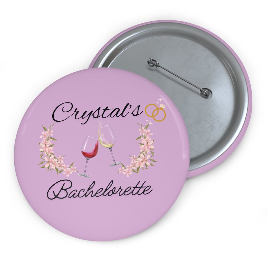 Personalized Bachelorette Party Pin Buttons: Bridal Party Keepsake - Etsy