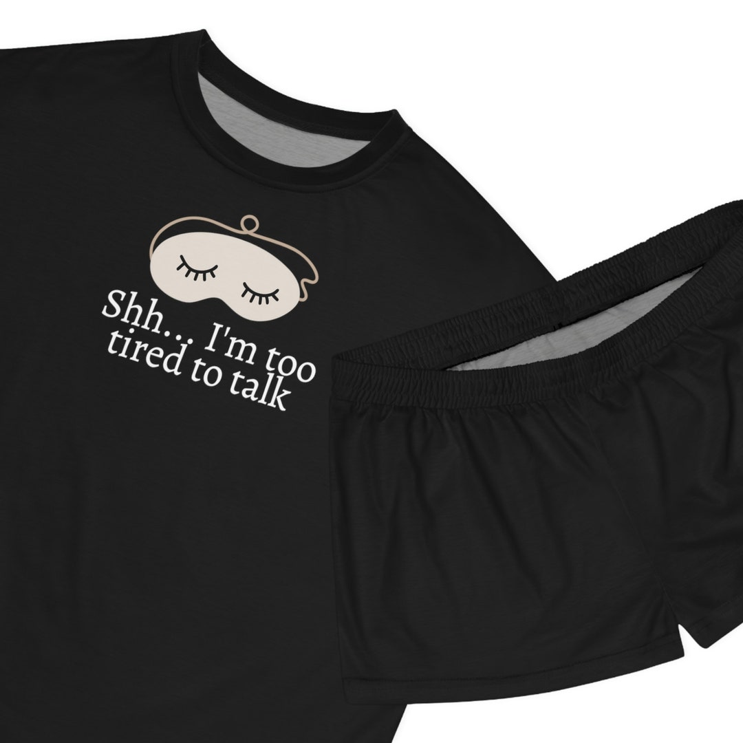 Women's Sleepy Pajama Set: Funny Sleep Shorts & Top Loungewear - Etsy