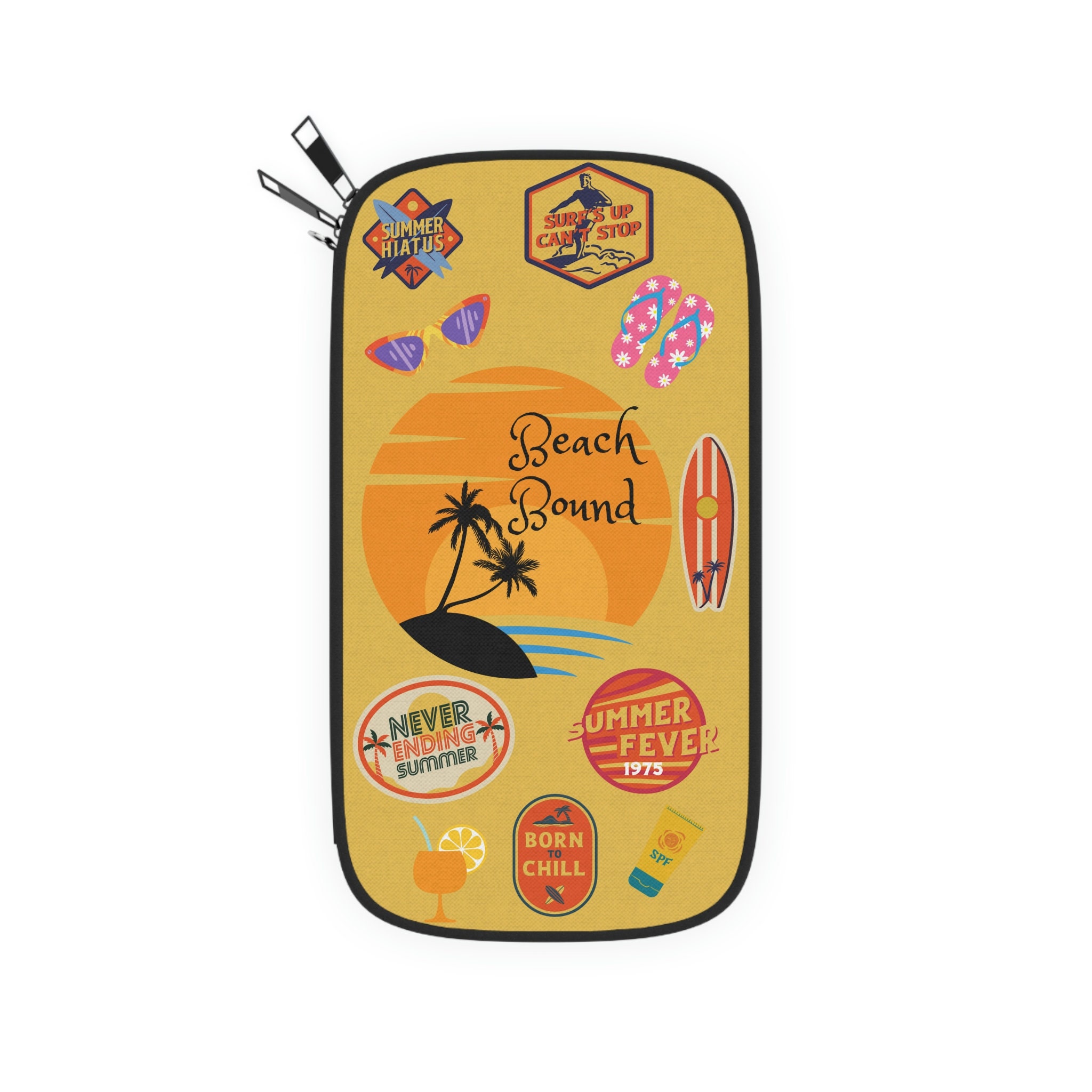 Retro Beach Themed Passport Wallet Summer Surfer Designed Passport ...