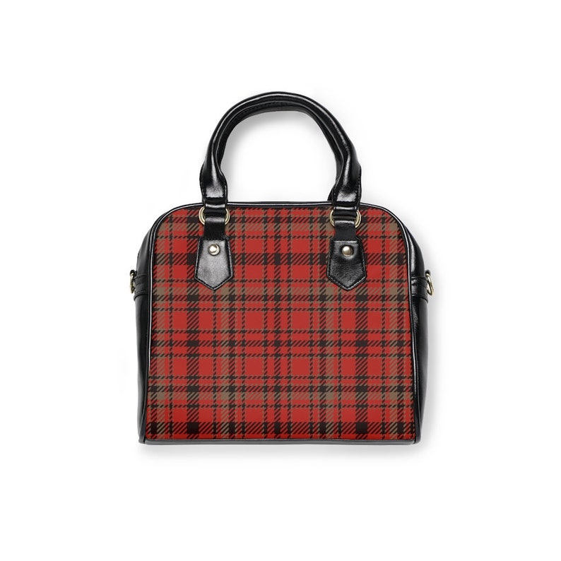 Retro Black and Red Plaid Mod Print Shoulder Bag for Women or Teens ...