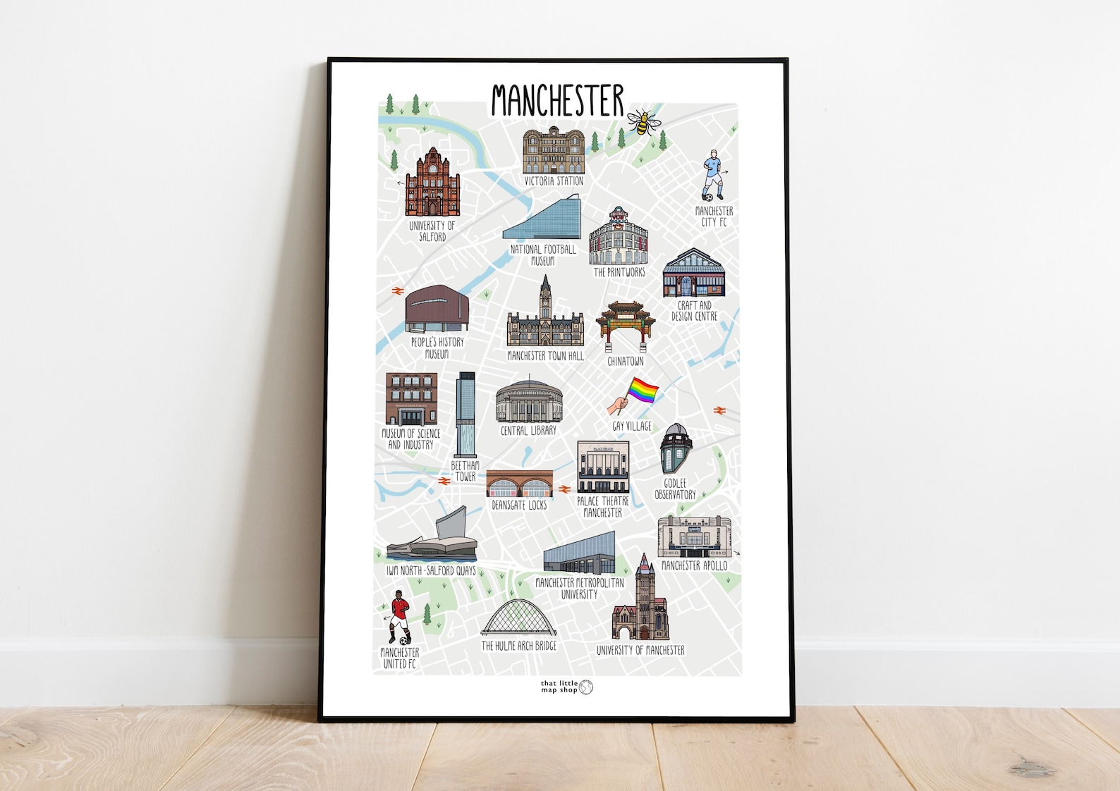 Map of Manchester - Illustrated Map of Manchester - Manchester Map ...
