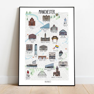 Map of Manchester - Illustrated Map of Manchester - Manchester Map ...