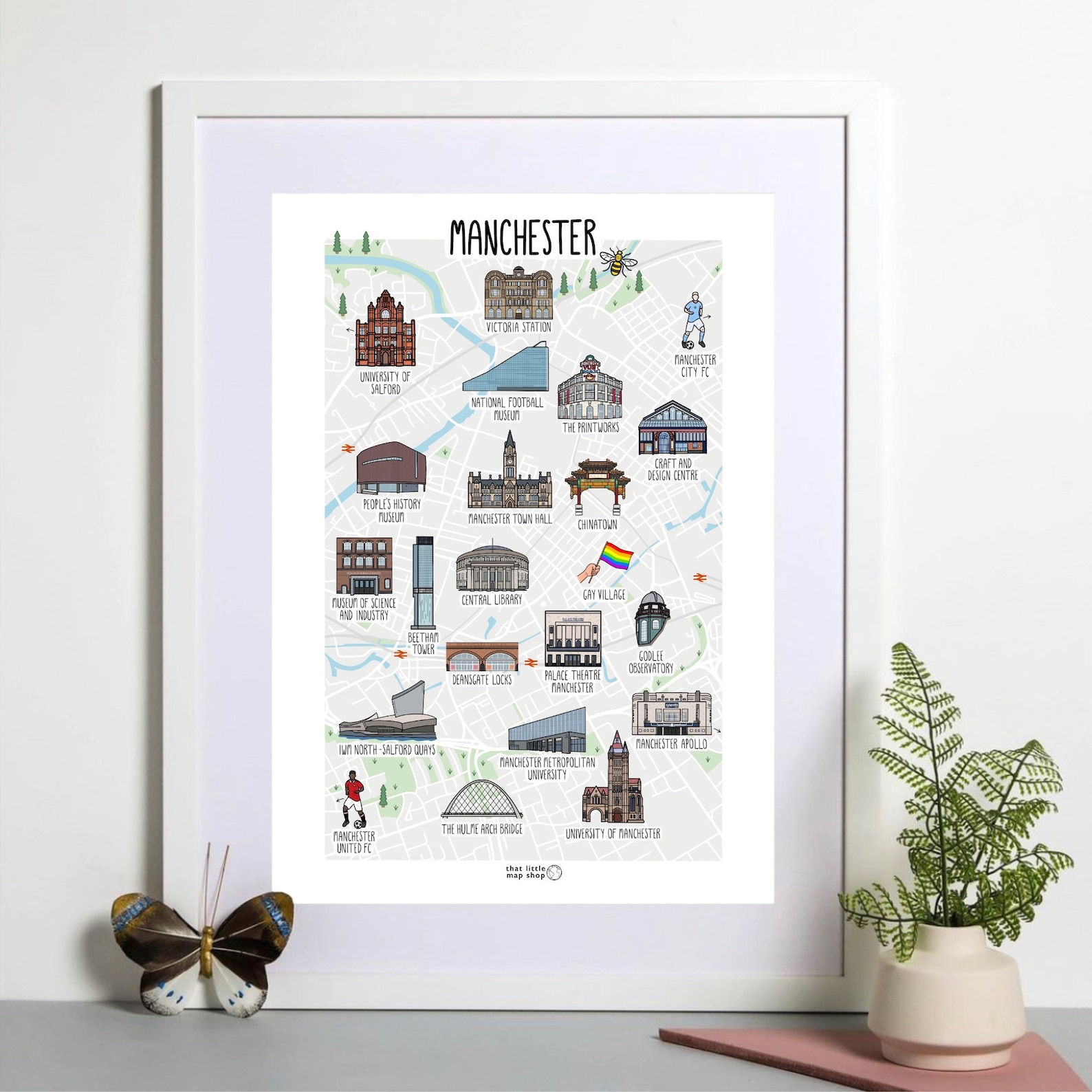 Map of Manchester - Illustrated Map of Manchester - Manchester Map ...