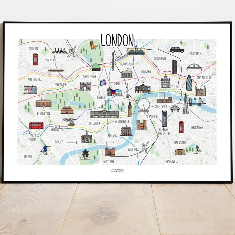 London Map - Etsy