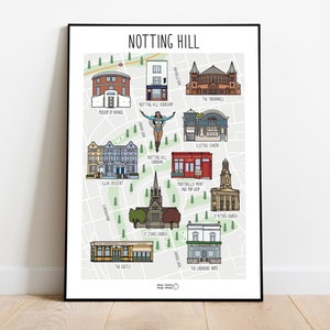 Map of Notting Hill - Illustrated Map of Notting Hill - Notting Hill ...