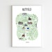 Map of Nutfield Illustrated Map of Nutfield, Surrey Reigate Redhill ...