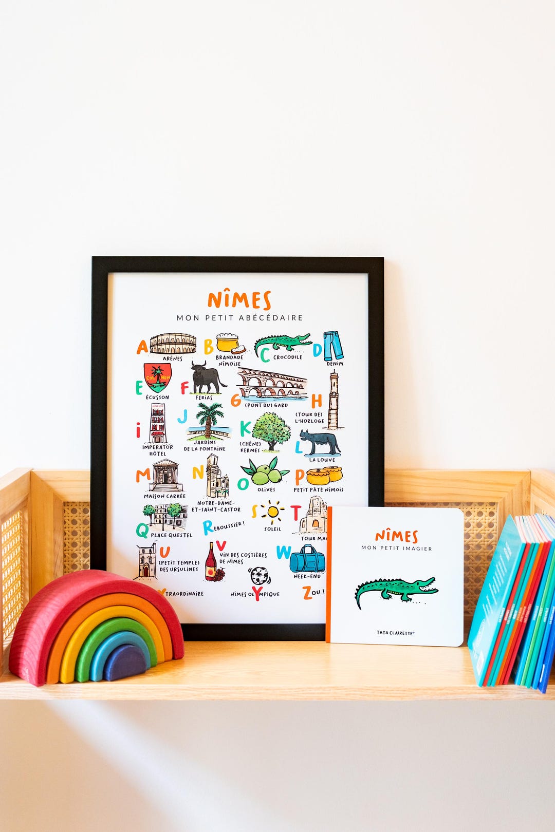 Poster of Nîmes, Illustration on Paper, Alphabet - Etsy