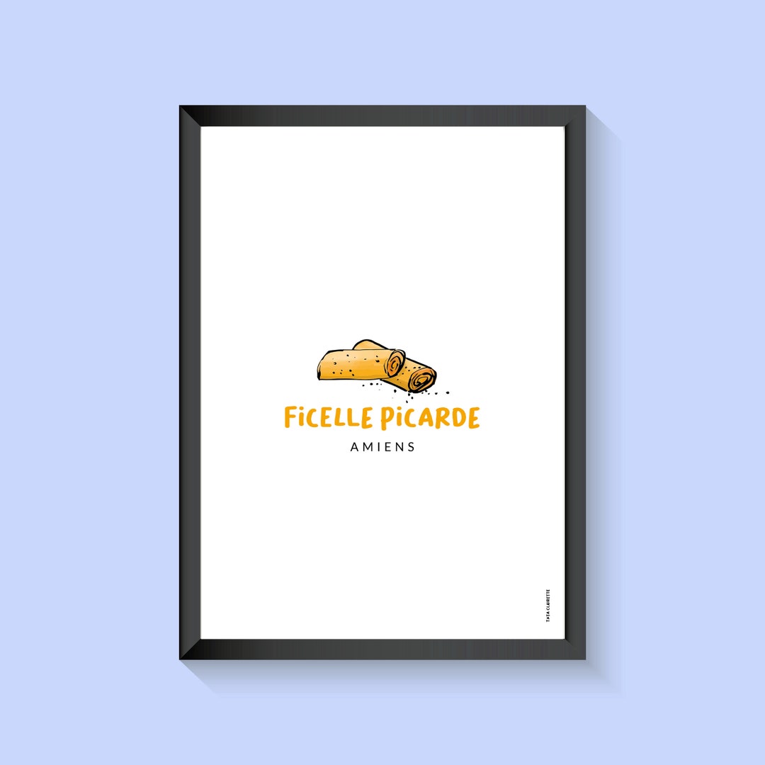 Amiens Poster Illustration on Paper Picardy String - Etsy