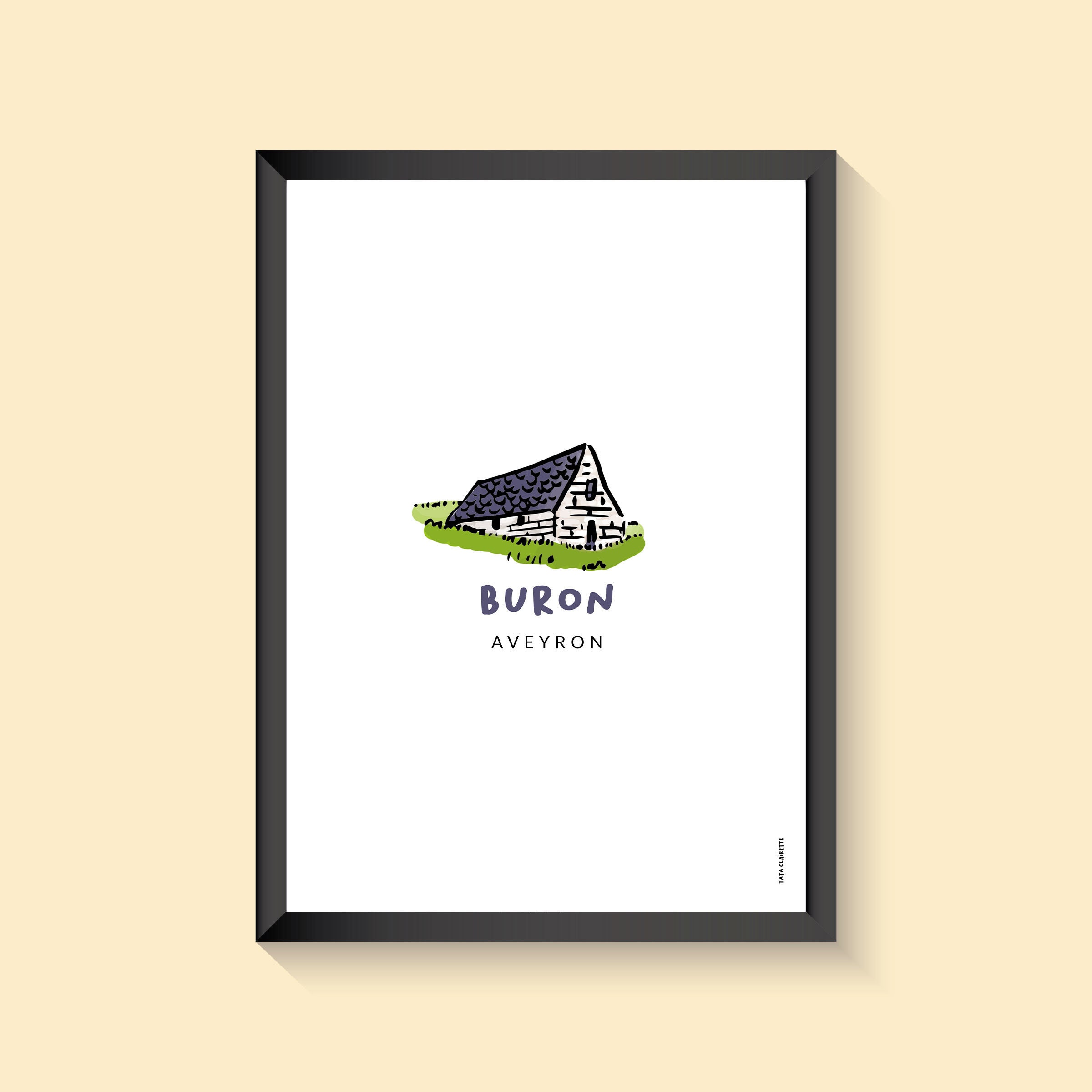 Aveyron Poster Illustration on Paper Buron - Etsy