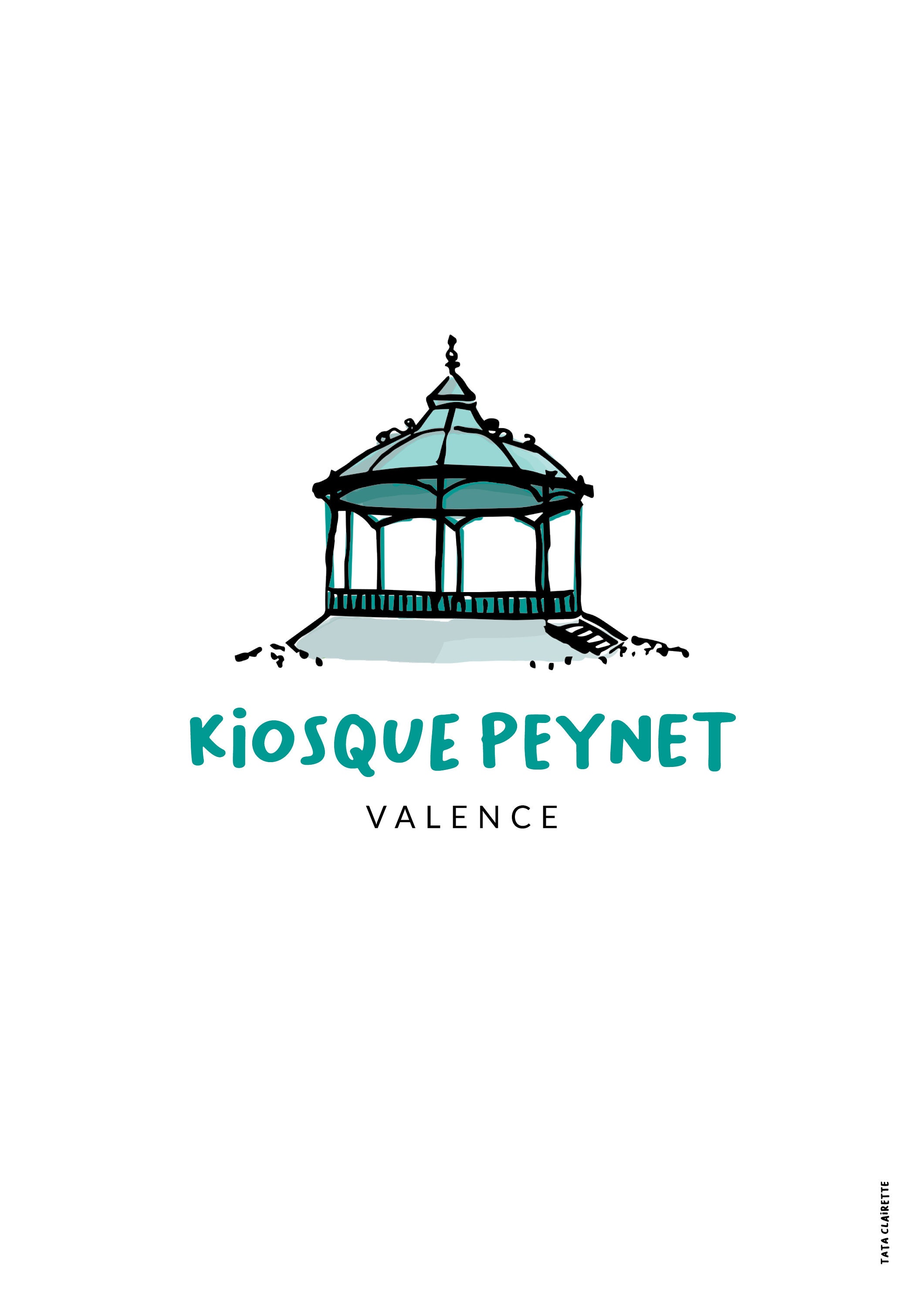 Affiche de Valence, illustration sur papier, le kiosque Peynet - Etsy ...