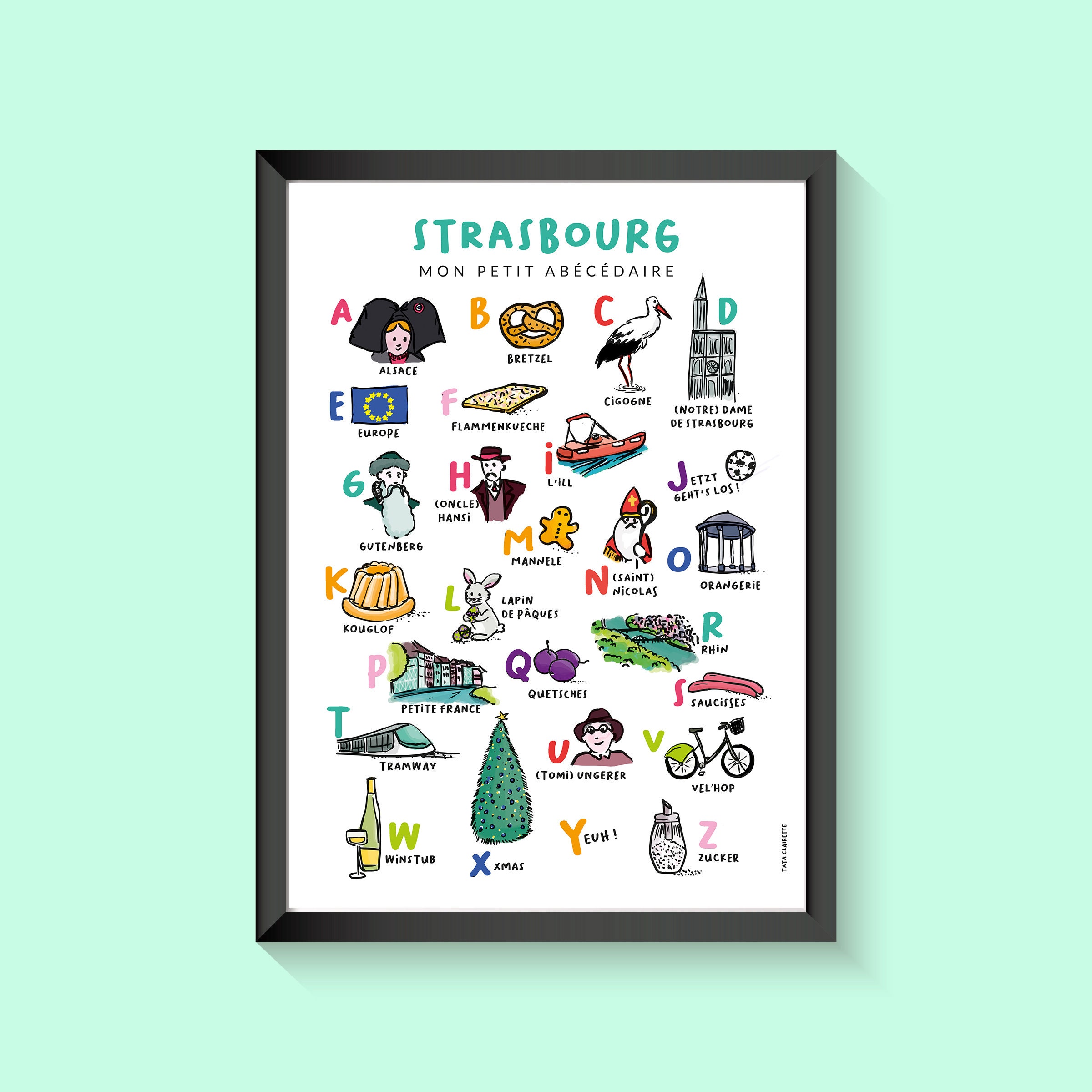 Strasbourg Poster, Alphabet Book, Illustration on Paper - Etsy