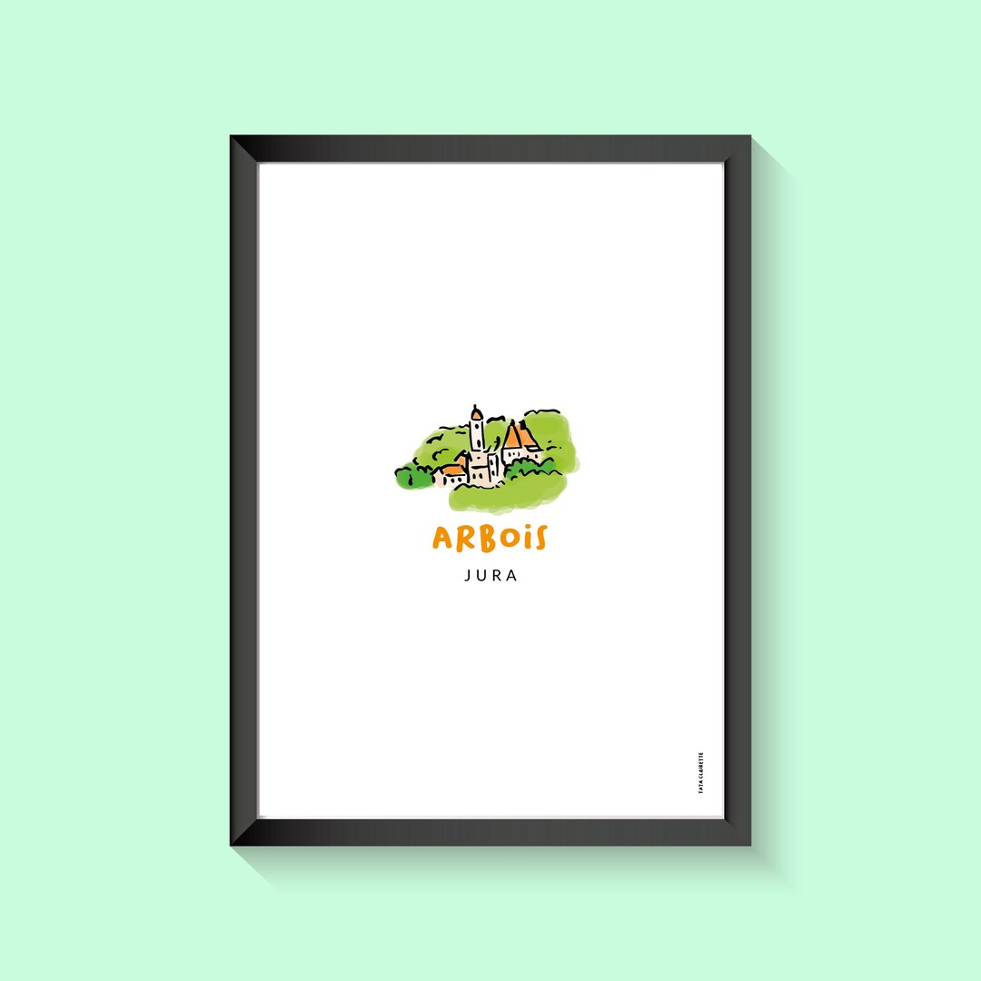 Jura Poster, Illustration on Paper, Arbois - Etsy