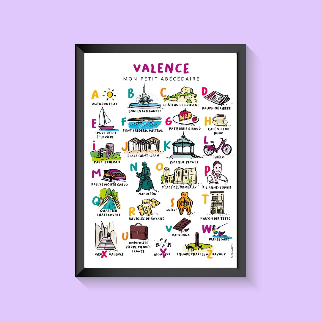 Valencia Poster, Alphabet Book, Illustration on Paper - Etsy