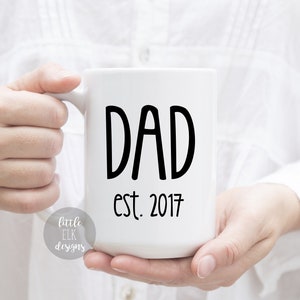 Dad Established Mug, Dad Est Mug, Dad Establighed Gift, New Dad Gift - Etsy
