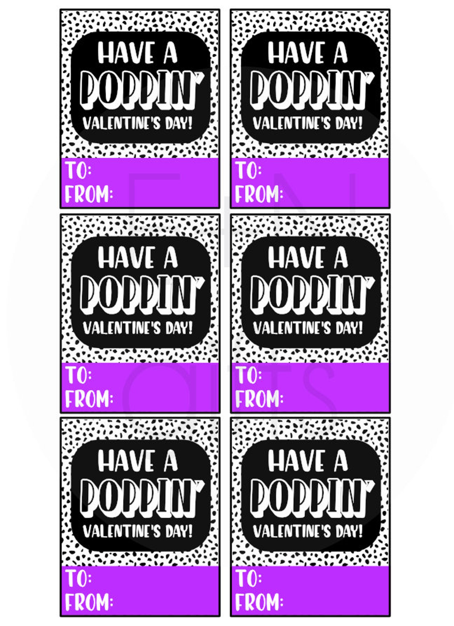 Valentine's Pop It Fidget Gift Tags,valentines Day Pop-its Cards,school ...