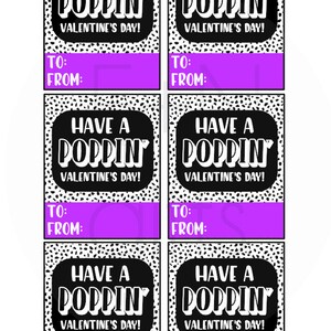 Valentine's Pop It Fidget Gift Tags,valentines Day Pop-its Cards,school ...