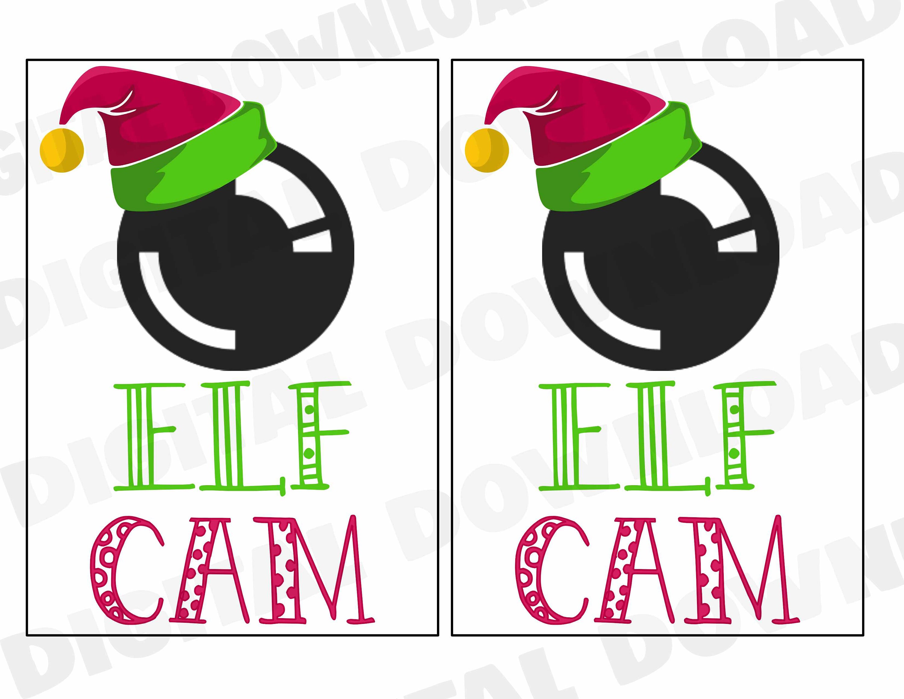 Elf Cam Signs, Elf Surveillance, Elf Sign, Elf Cam Sign Printable, This ...